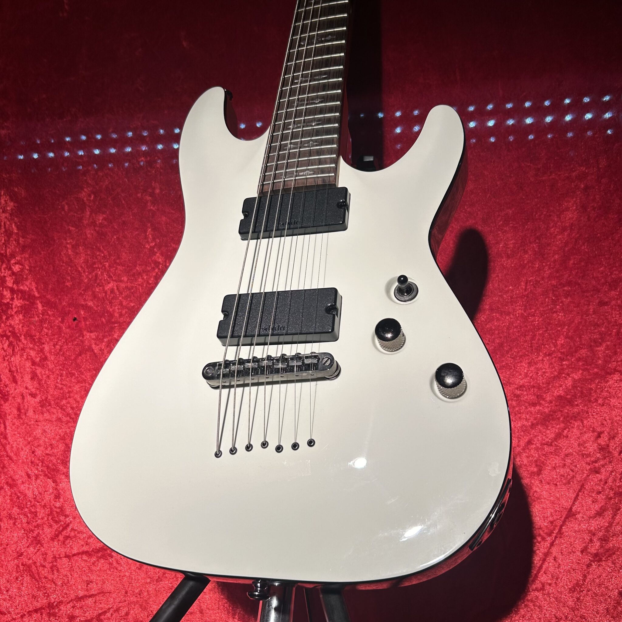 Schecter Guitar Research Demon 7 String Electric Guitar White